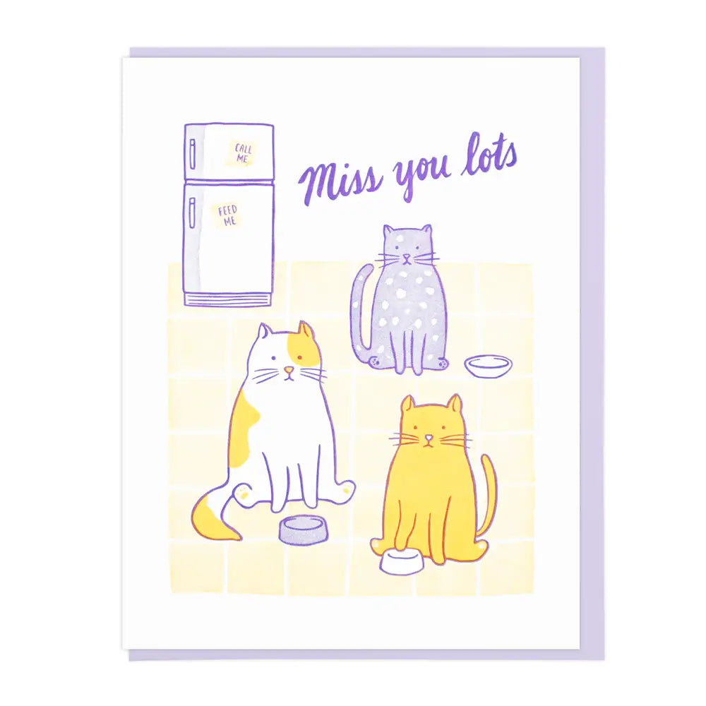Miss You Cats Greeting Card – Ruby Clay Company