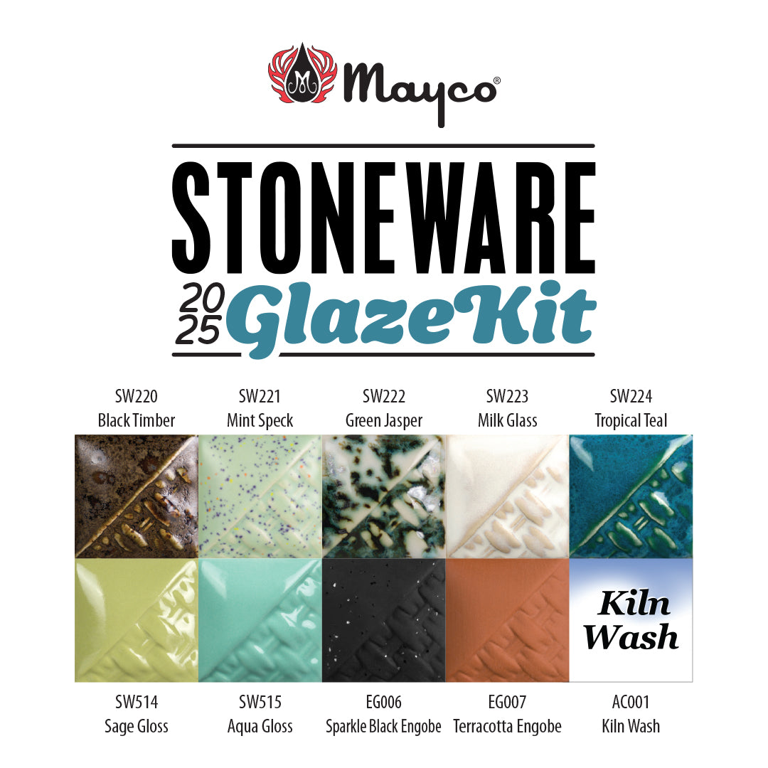 Mayco 2025 SW2025KT Stoneware Sample Kit – Ruby Clay Company