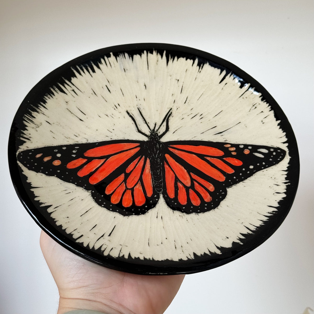 Monarch Plate | Cindy Walker Davidson – Ruby Clay Company