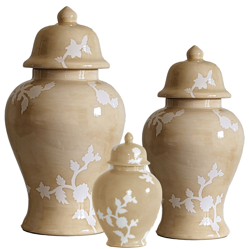 Chinoiserie Dreams Ginger Jars in Sand – Ruby Clay Company