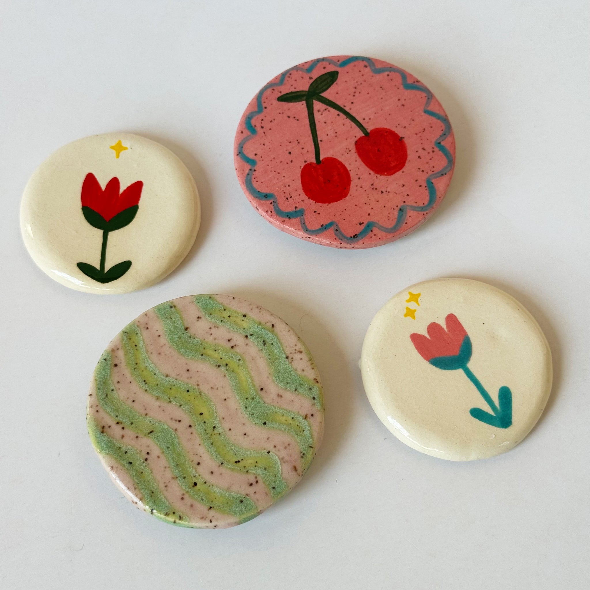 Round Magnets | Madeleine Schmidt – Ruby Clay Company