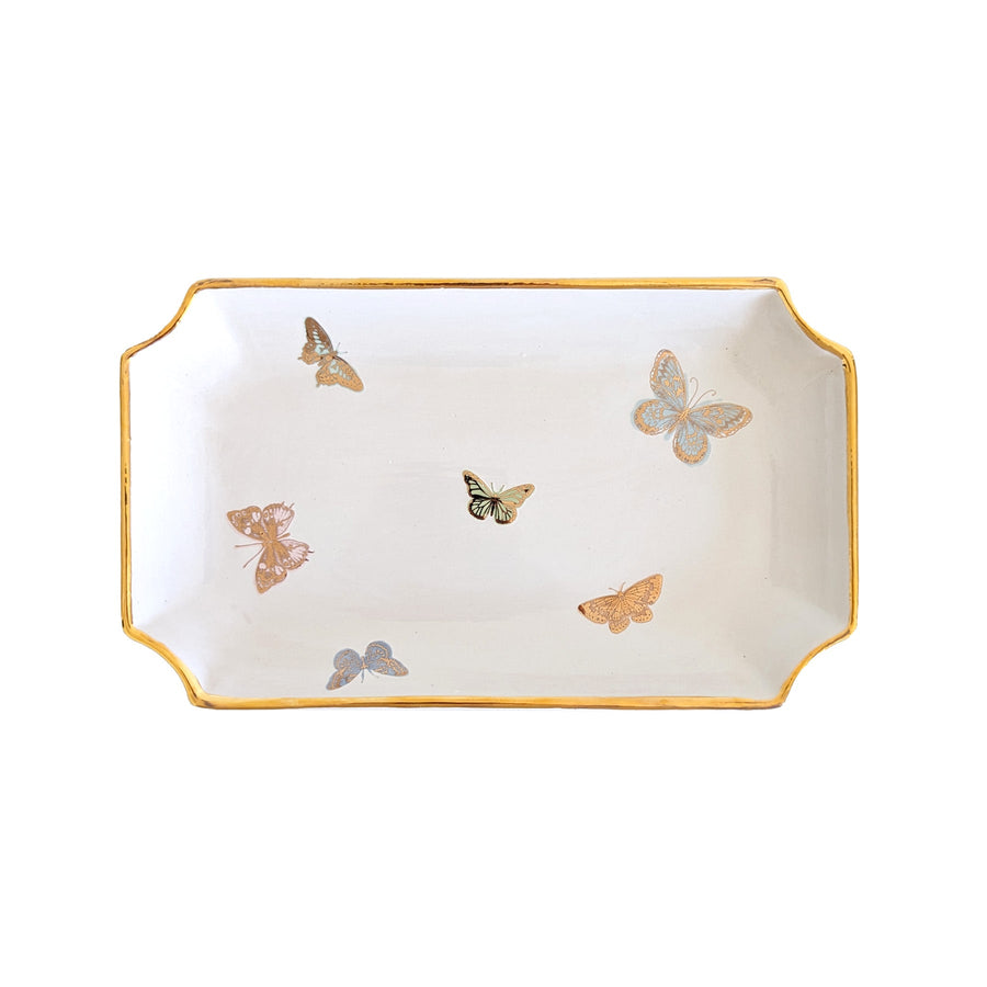 Gilded Butterflies Trays with 22K Gold Accent – Ruby Clay Company
