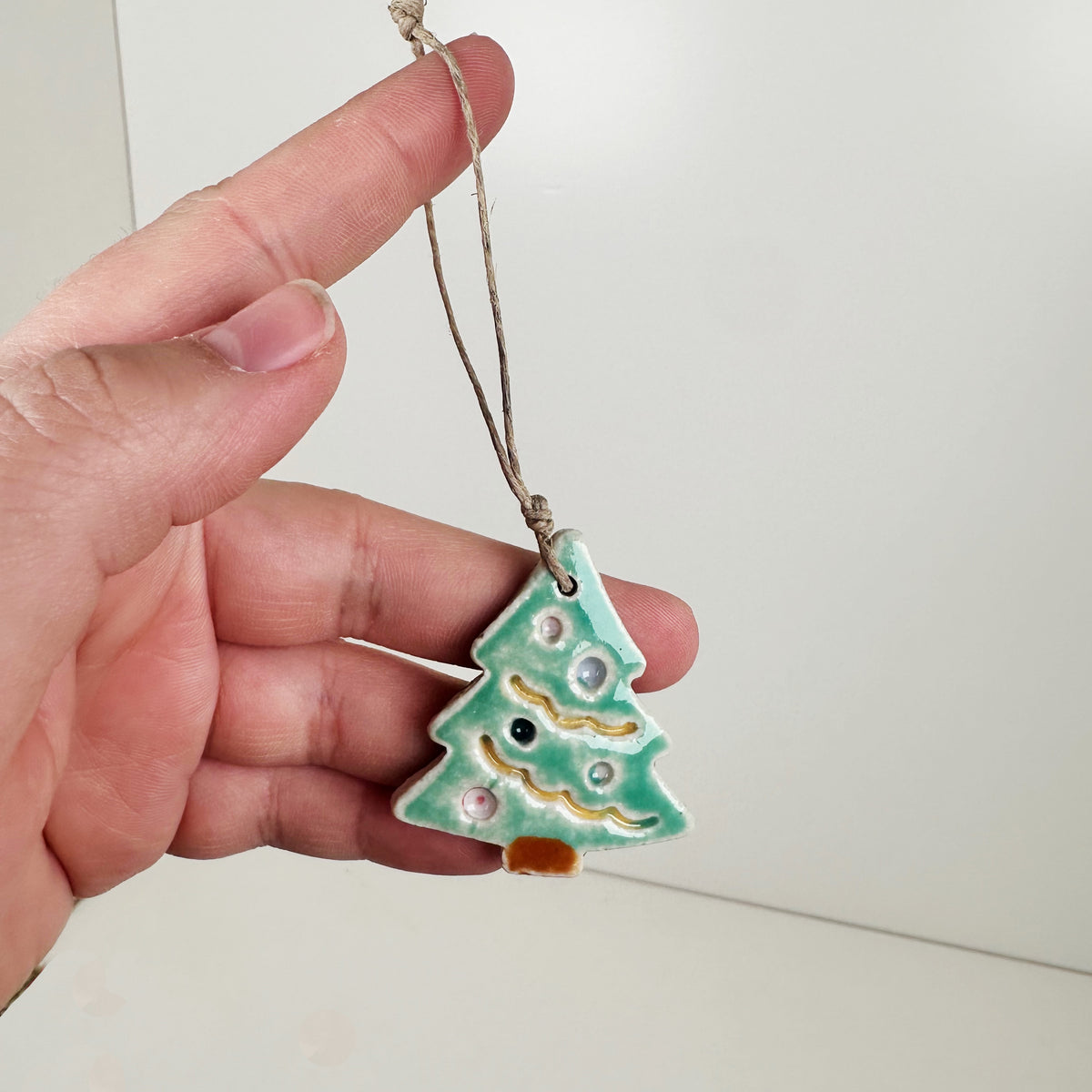 Ceramic Mini Green Tree Ornament- A | Once & Future Things – Ruby Clay ...