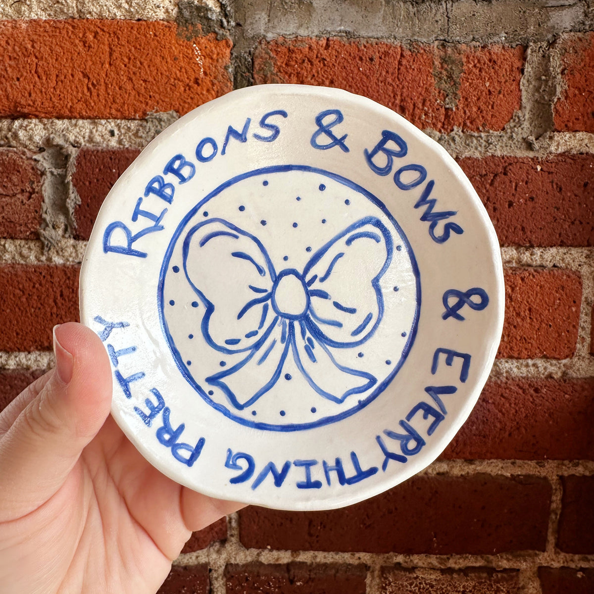 Ribbons & Bows Mini Plate | Jessica Walker – Ruby Clay Company