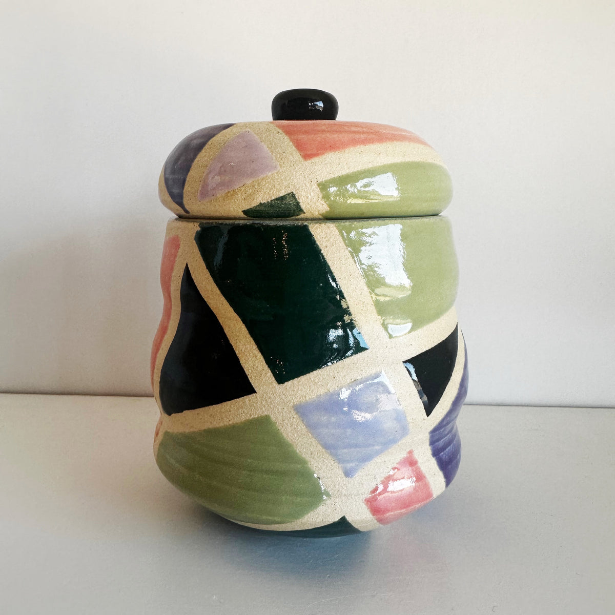 Geometric Jar | Katie Brown – Ruby Clay Company