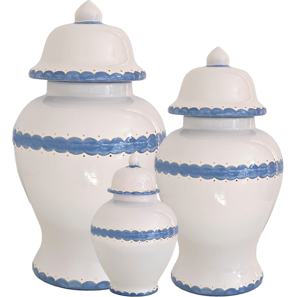 Scallop Ginger Jars in French Blue – Ruby Clay Company
