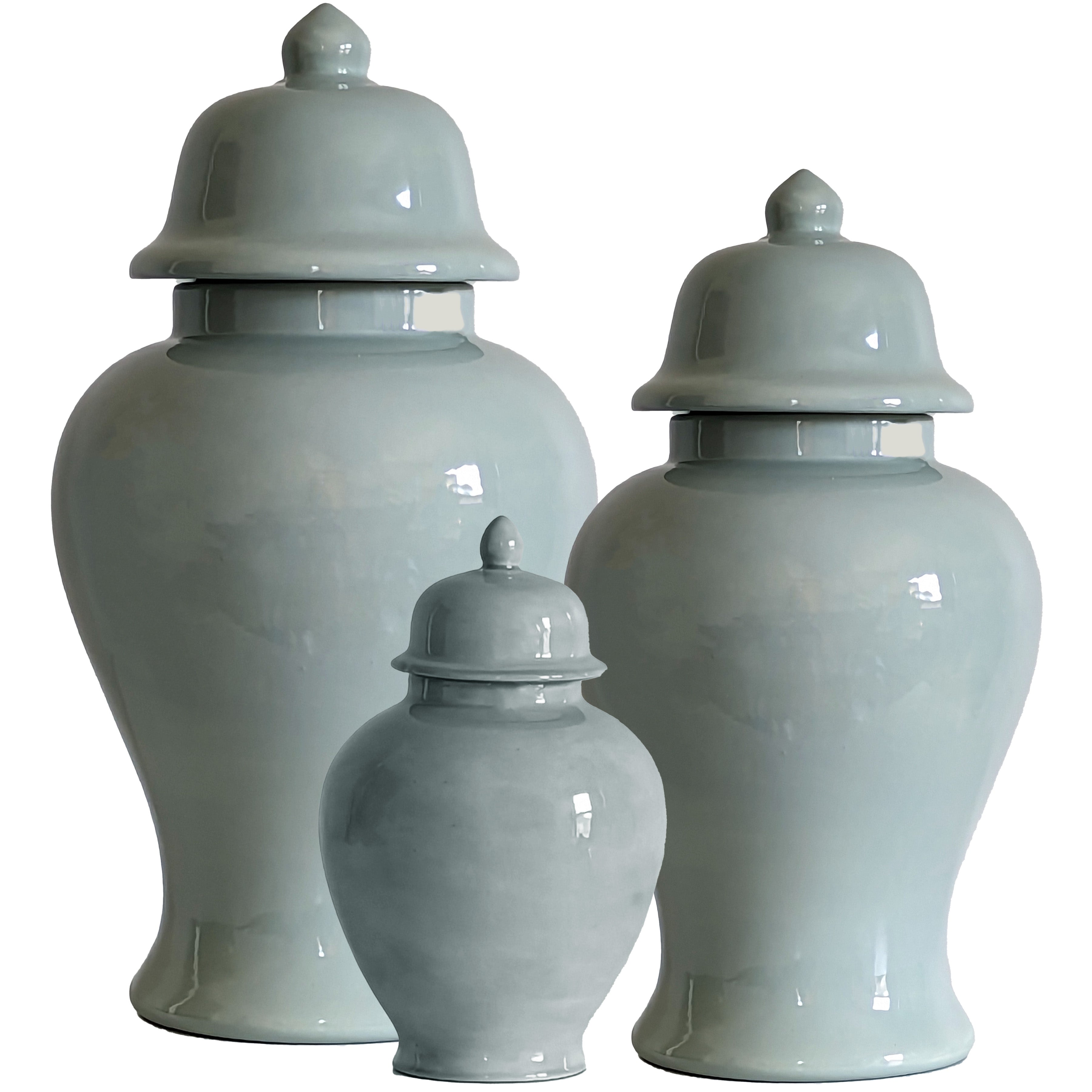 Lamb's Ear Blue Ginger Jars – Ruby Clay Company
