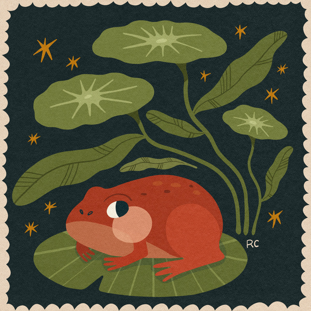 Tomato Frog Print | Rachele Cromer – Ruby Clay Company