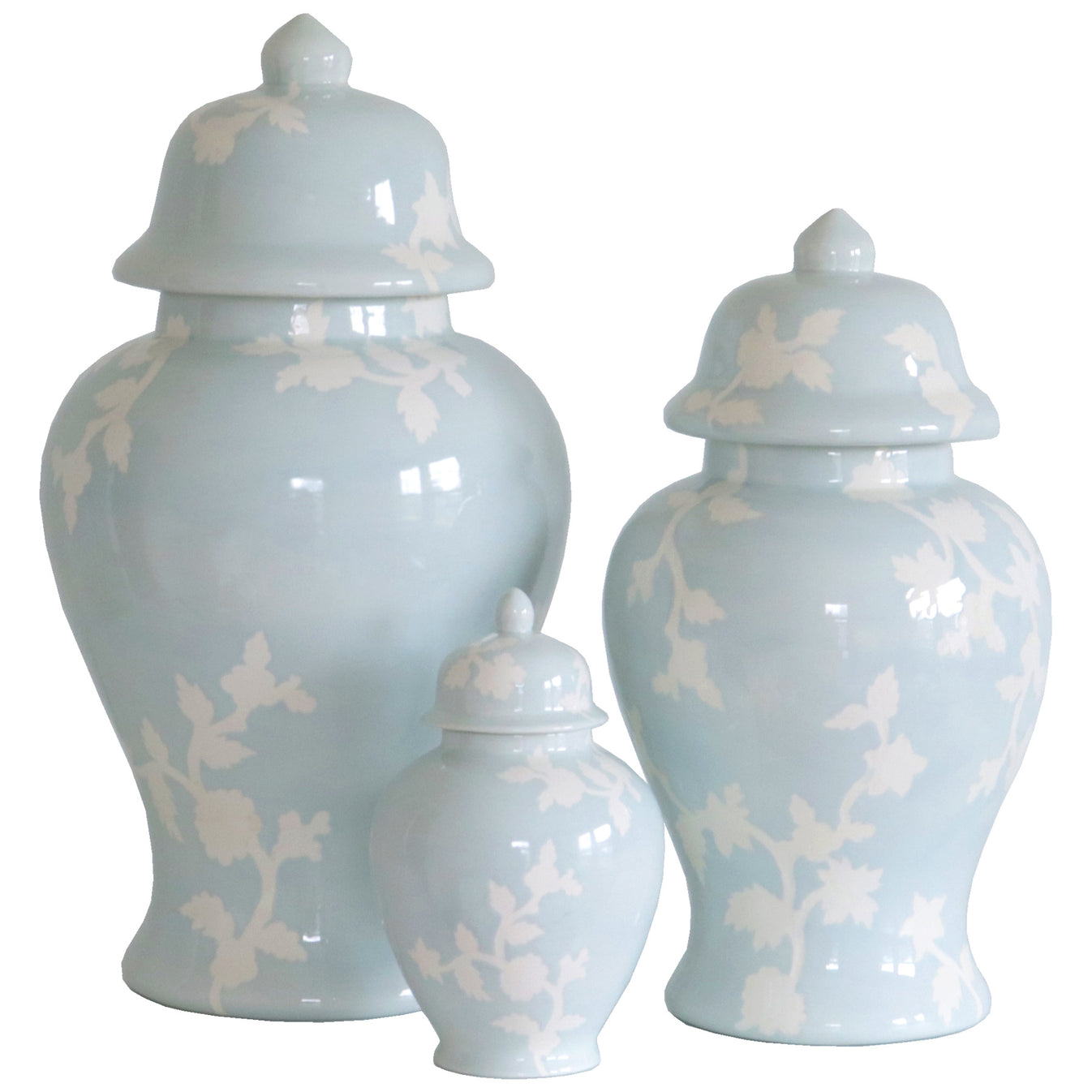 Chinoiserie Dreams Ginger Jars in Hydrangea Light Blue – Ruby Clay Company