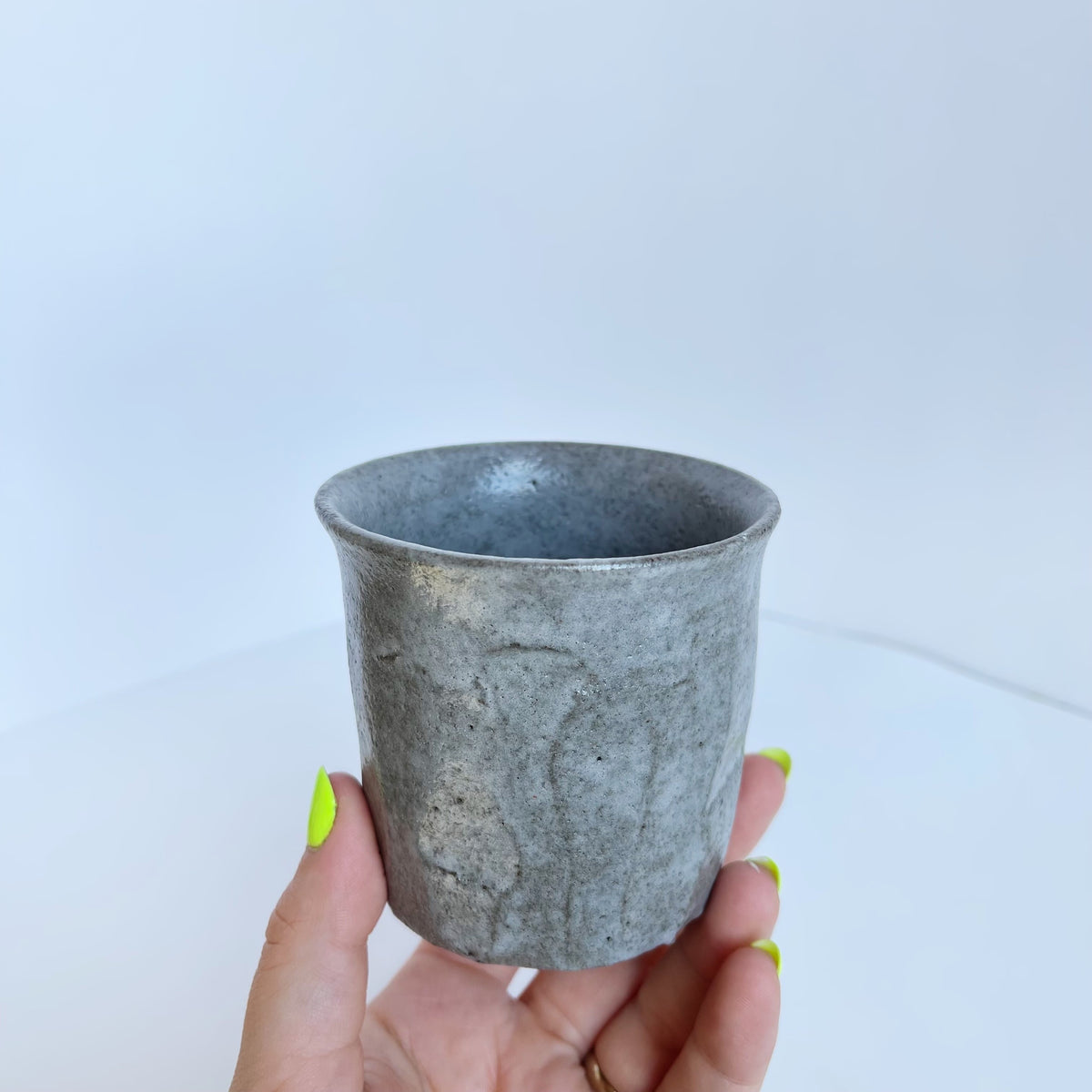 White Yunomi | Panther Pots by Ayden Krzmarzick – Ruby Clay Company