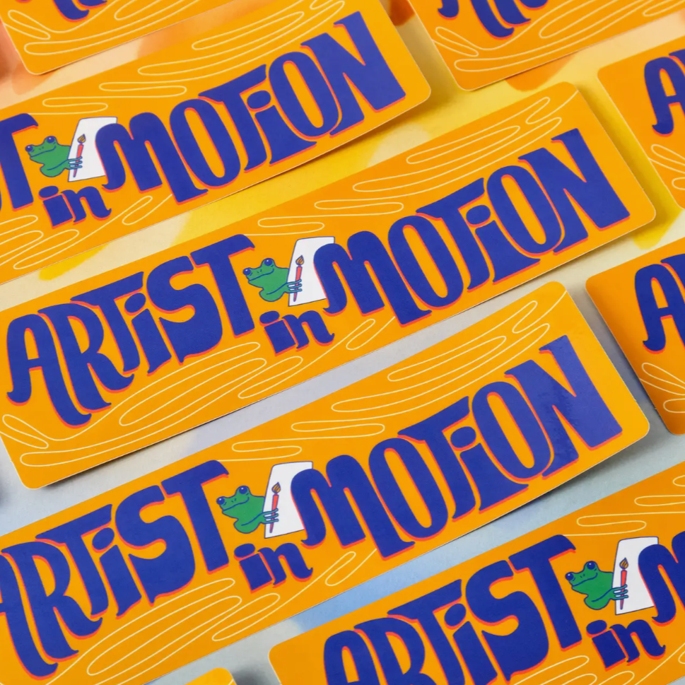 Artist in Motion Bumper Sticker – Ruby Clay Company