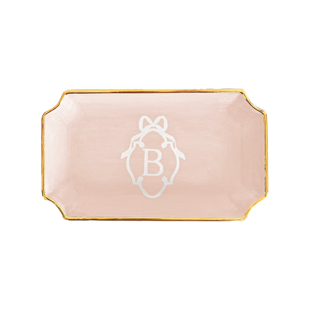 Bow Monogram Trays with 22K Gold Accent – Ruby Clay Company