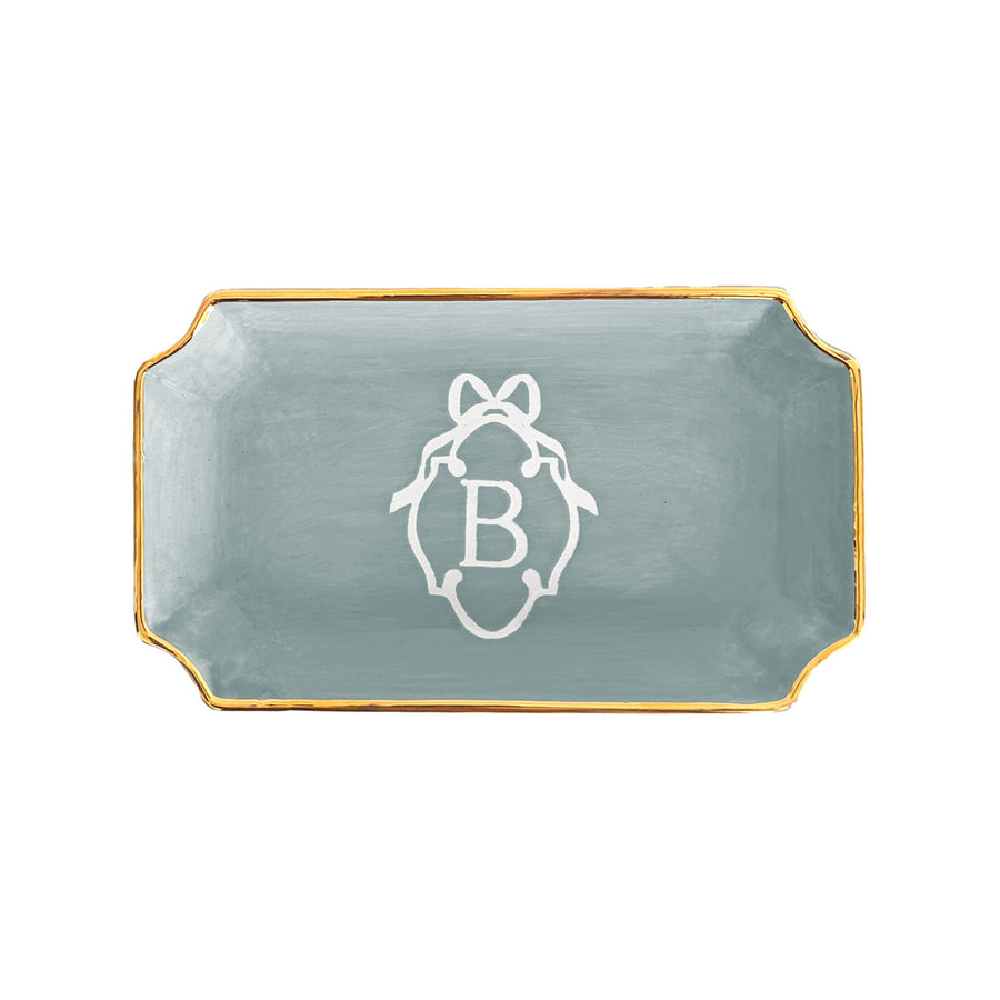 Bow Monogram Trays with 22K Gold Accent – Ruby Clay Company