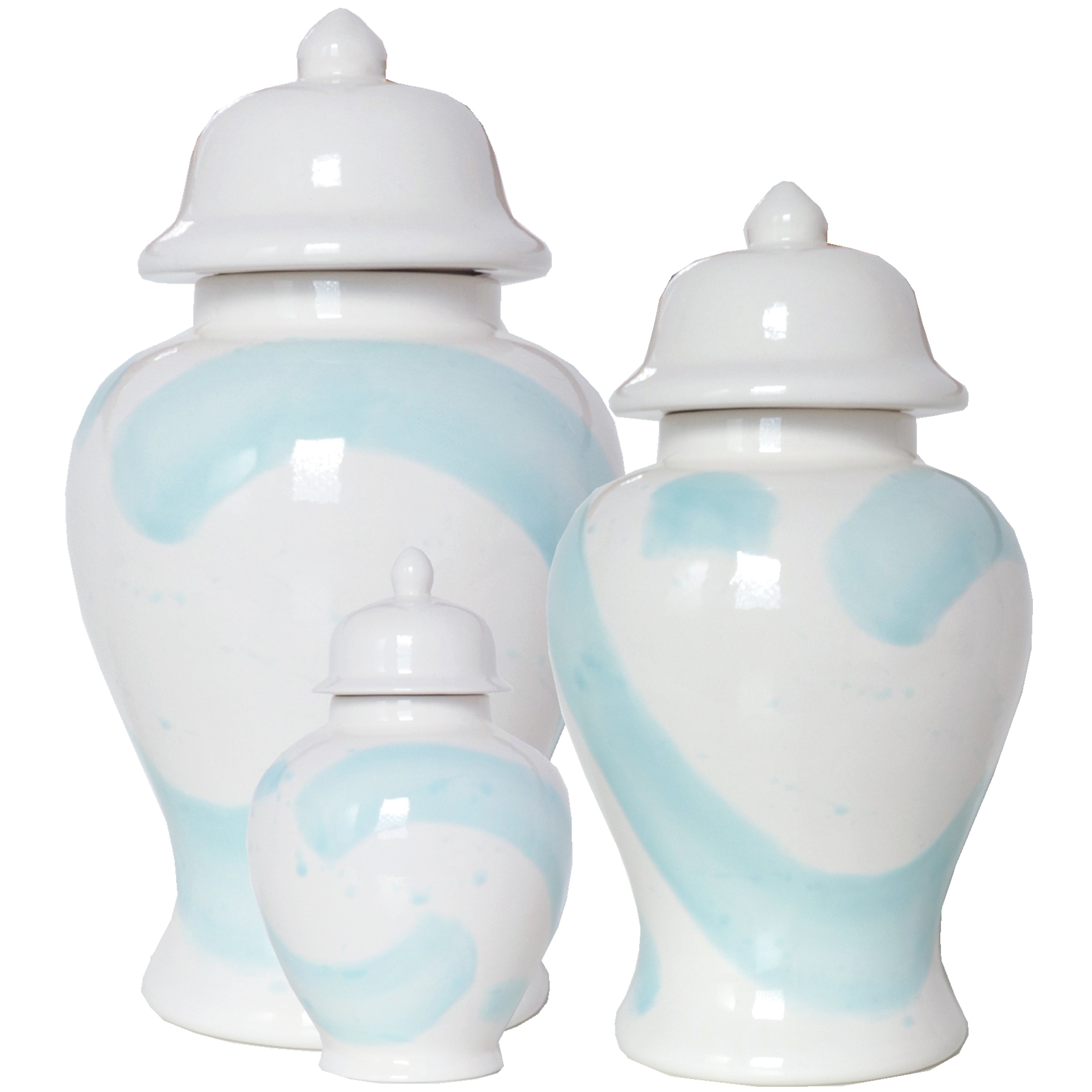 Robin's Egg Brushstroke Ginger Jar – Ruby Clay Company