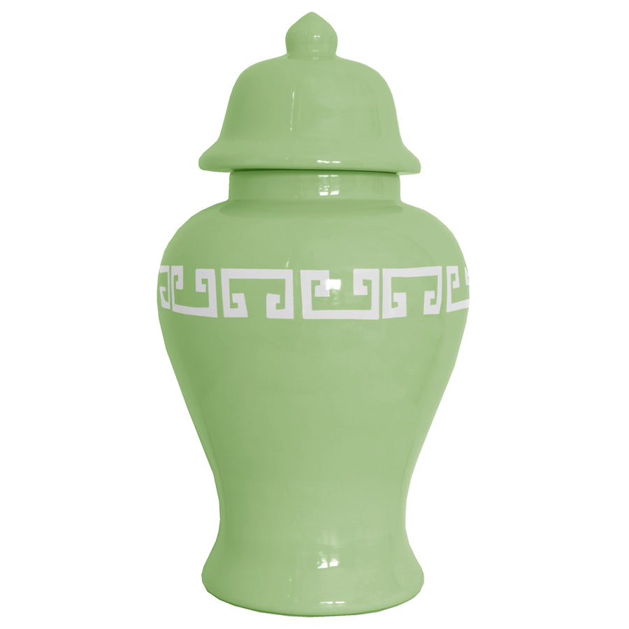 Cabbage Patch Green Greek Key Ginger Jars – Ruby Clay Company