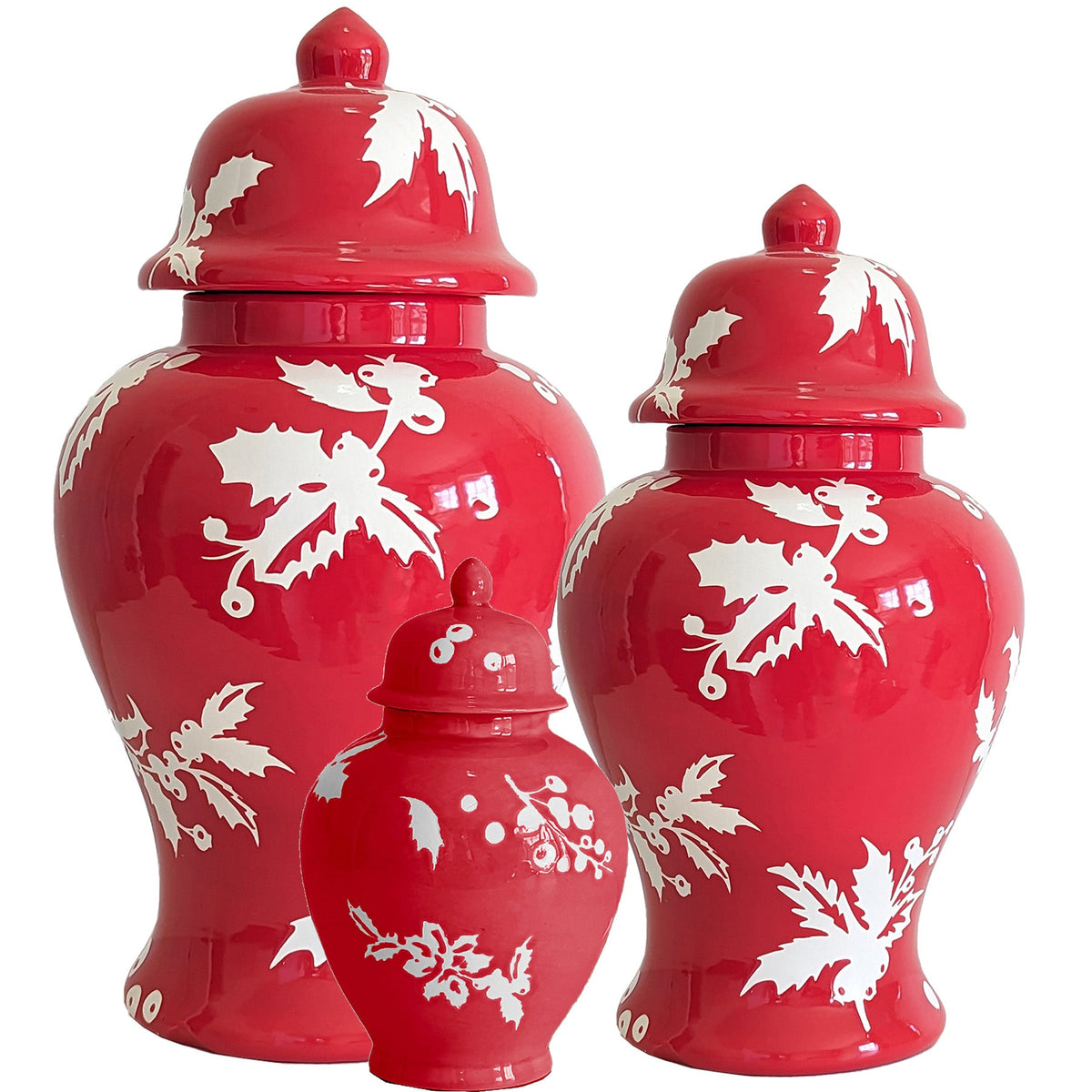 Deck the Halls Ginger Jars in Red – Ruby Clay Company