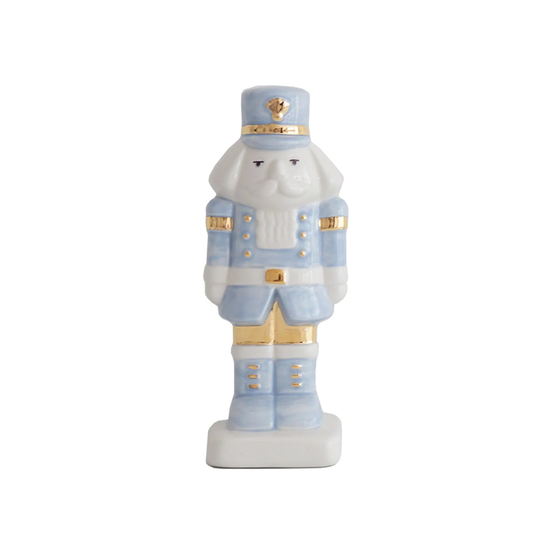 Light Blue Nutcracker with 22K Gold Accents – Ruby Clay Company