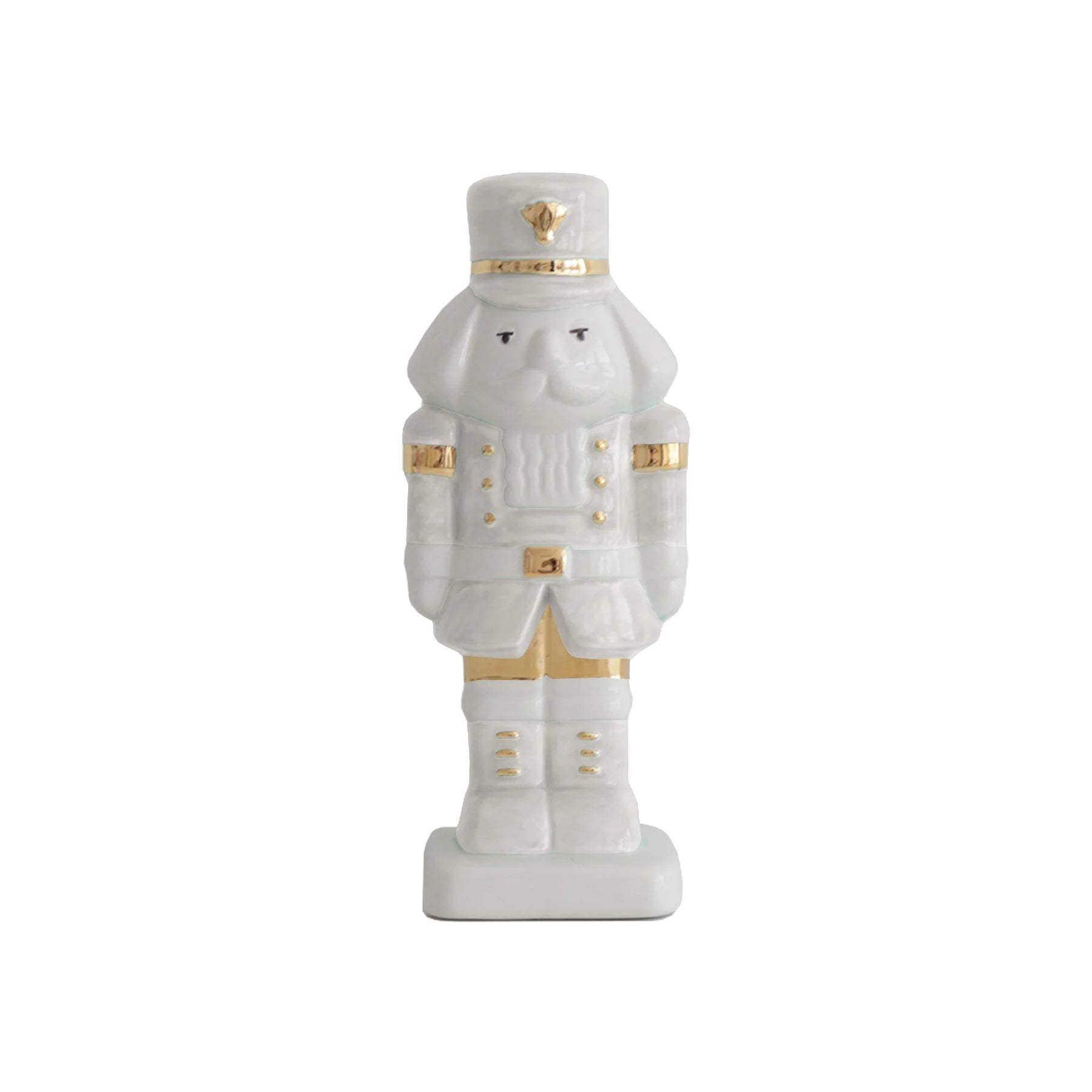 White Nutcracker with 22K Gold Accents – Ruby Clay Company